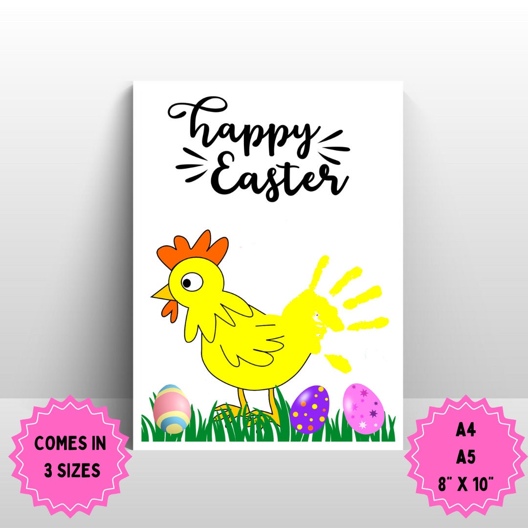 Easter Chick Handprints Art, Easter Crafts for Toddlers,babys First ...