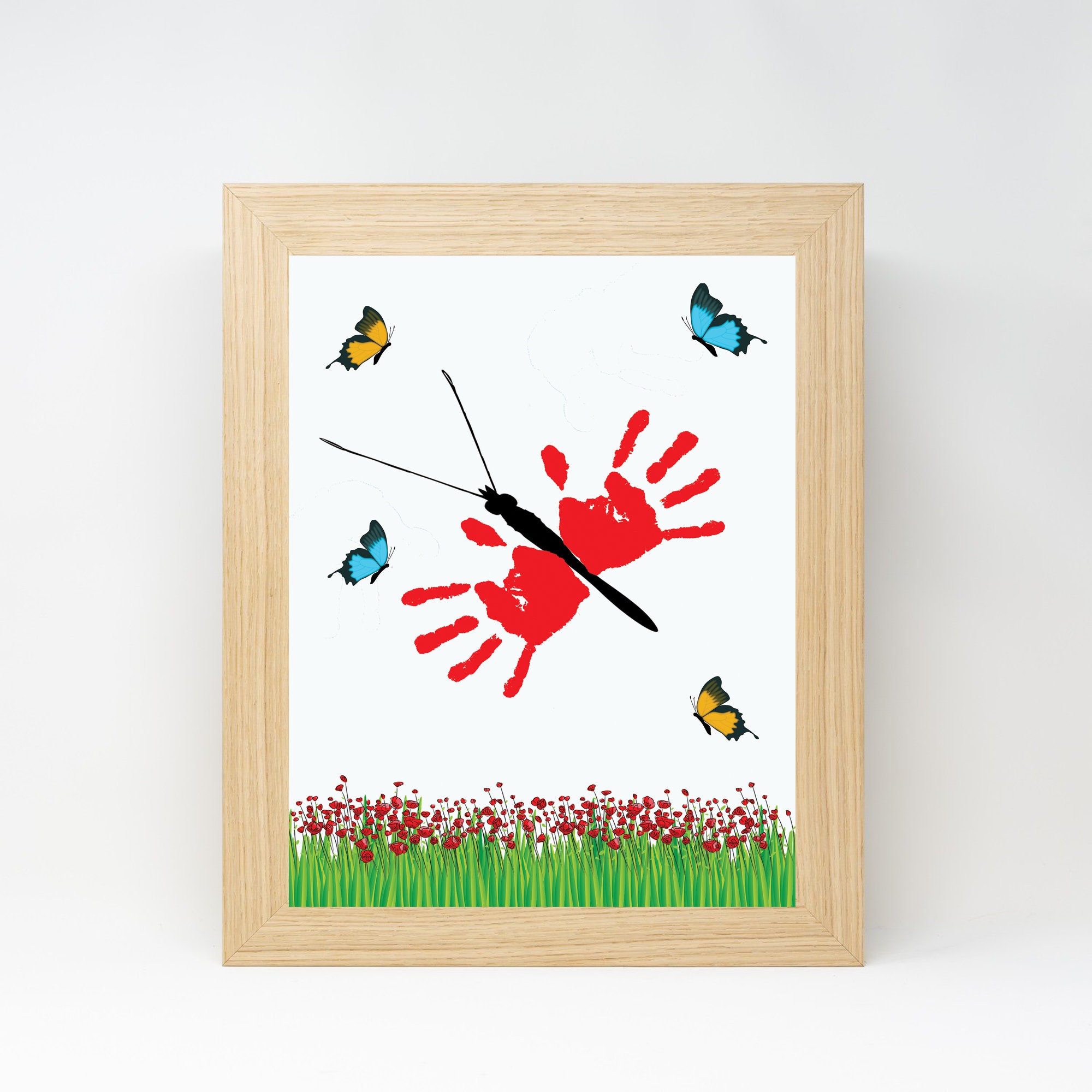 Butterfly Handprint Craft Printable, Mothers Day Handprint, 1st Mothers ...