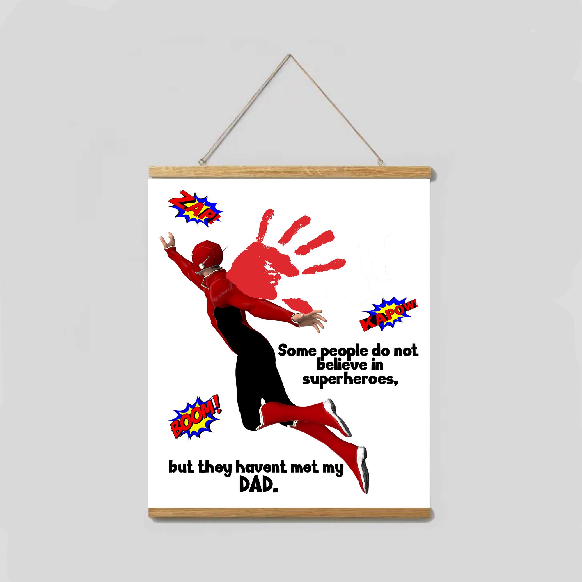 Dad Superhero Fathers Day Handprint for Dad Fathers Day Handprint for ...
