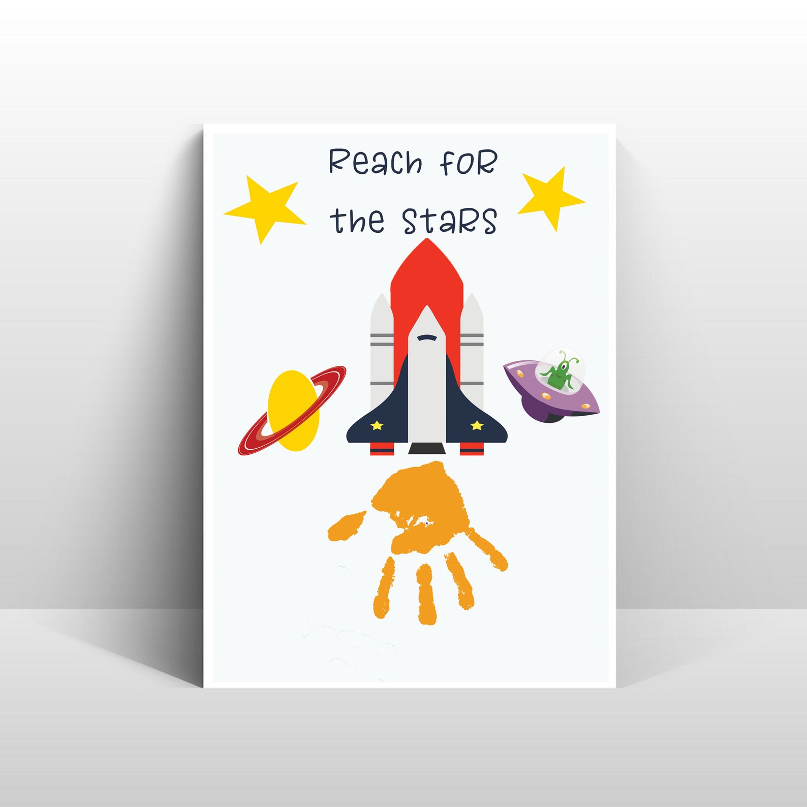 Reach for the Stars Handprint Art for Toddlers, Preschool Handprint ...