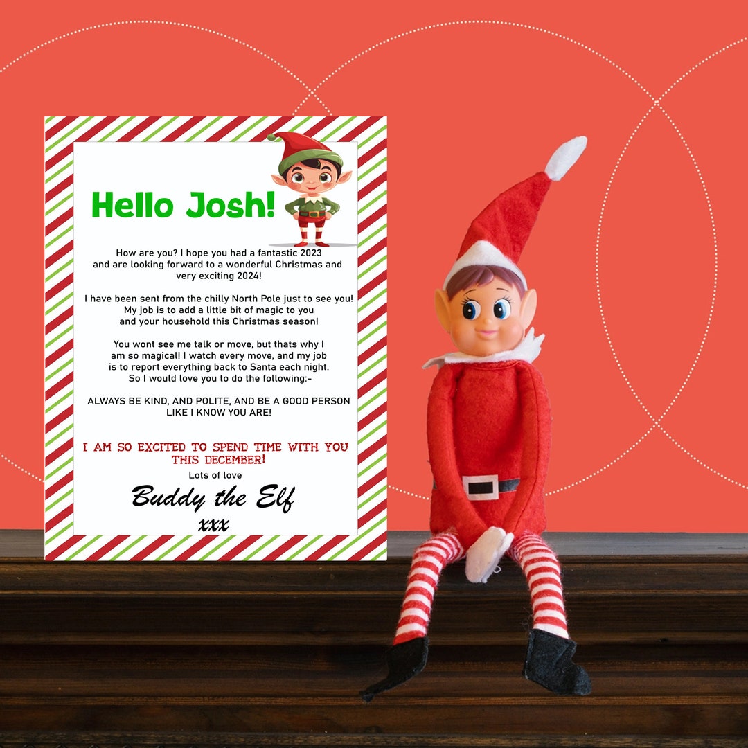 Carta de llegada imprimible personalizada de Elf on the Shelf - Etsy España