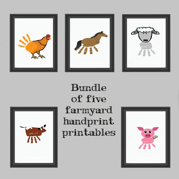 Printable Farm Animal Handprint Art - Etsy