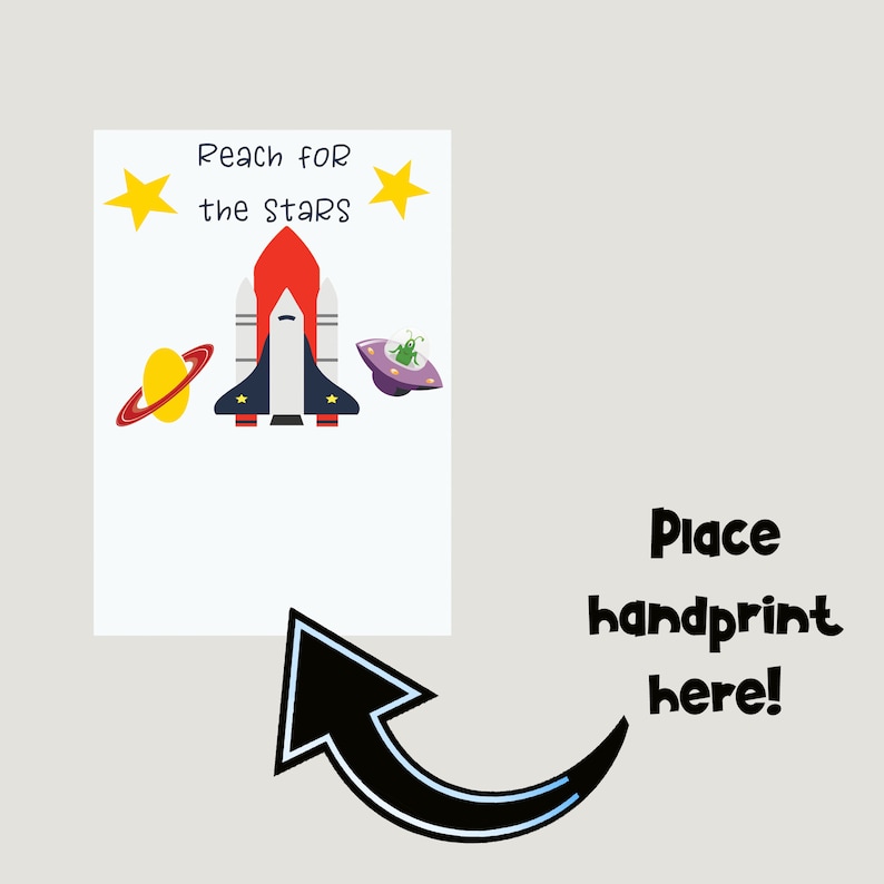 Reach for the Stars Handprint Art for Toddlers, Preschool Handprint ...
