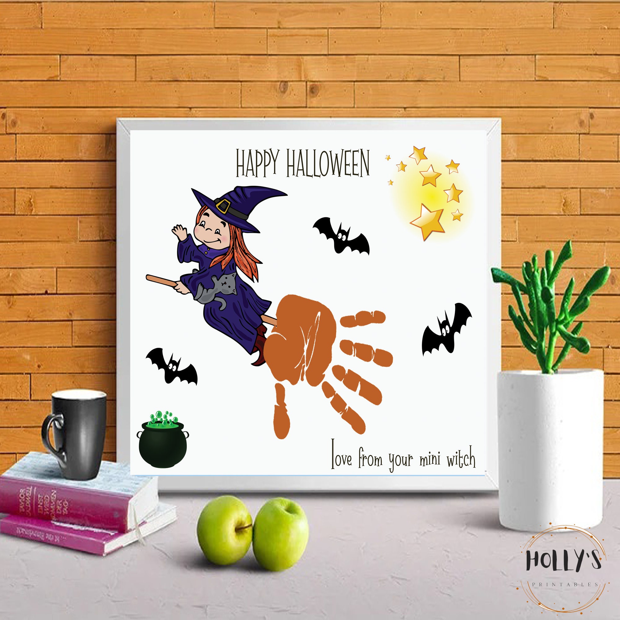 Halloween Handprint Craft Trick or Treat Sign Preschool - Etsy