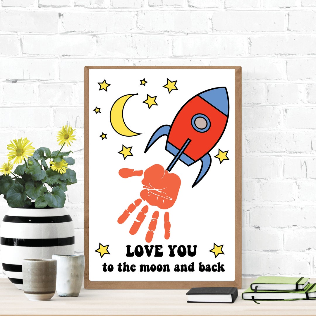I Love You to the Moon and to Back and Saturn Printable, Fathers Day ...