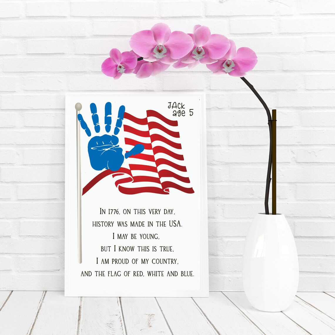 Preschool July 4th Handprint Art, Pre K Curriculum Busy Book ...