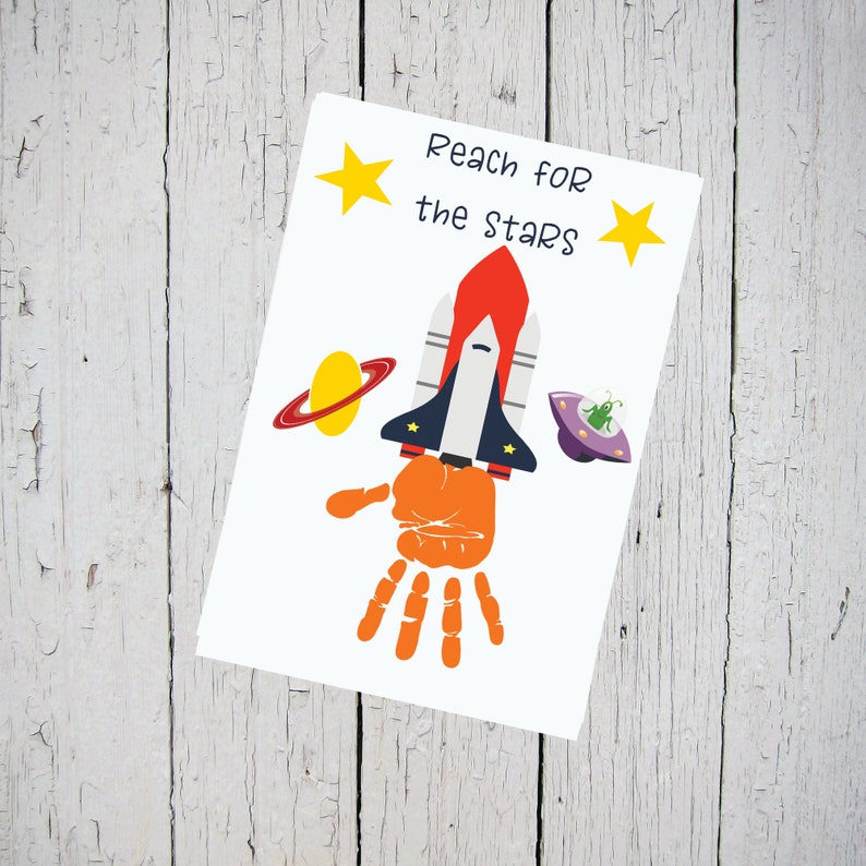 Reach for the Stars Handprint Art for Toddlers, Preschool Handprint ...