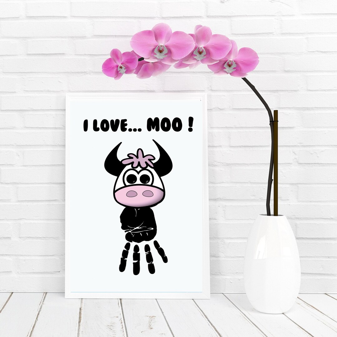 Valentines Kids Handprint Printable Art , Baby's First Valentines Day ...