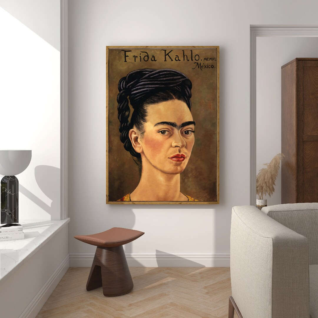Frida Kahlo Self Portrait Painting, Large Woman Oil Painting, Modern ...