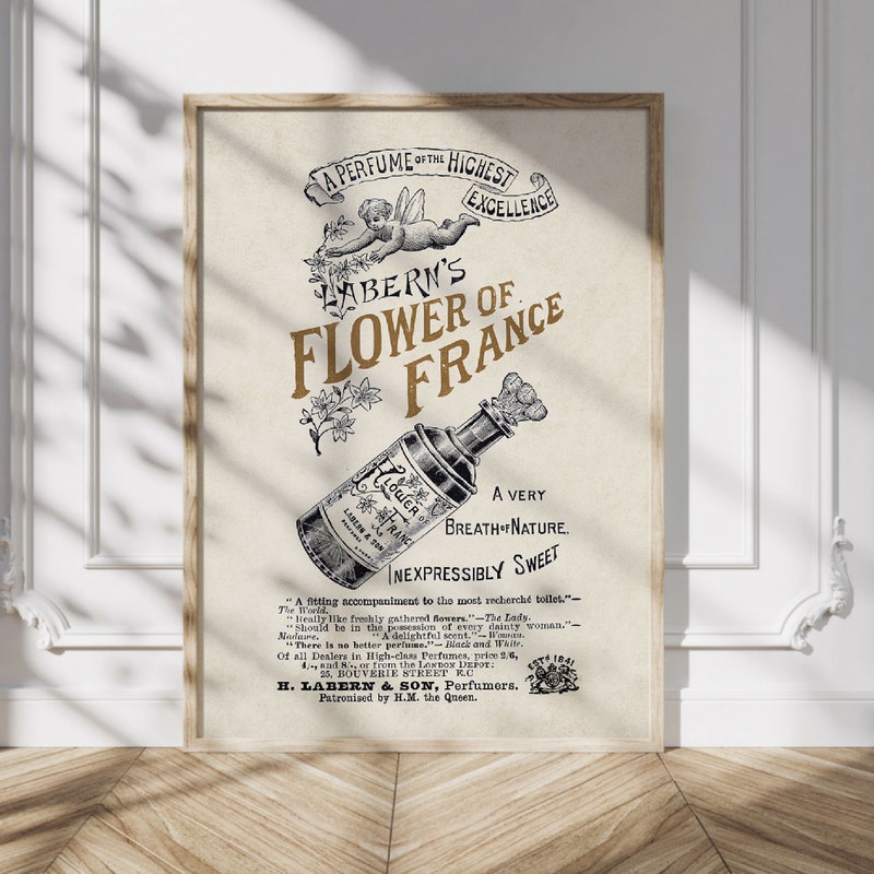 French Perfume Print - Etsy