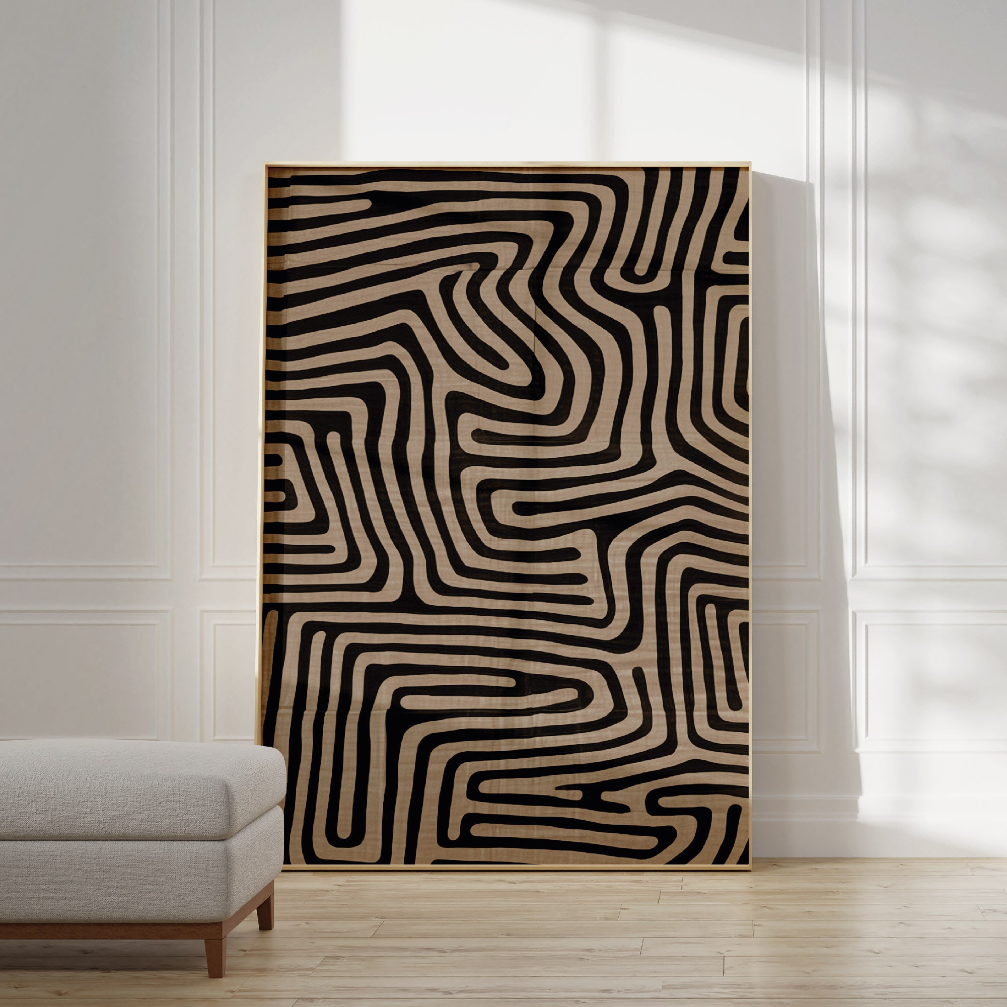 Aboriginal Abstract Wabi Sabi Wall Art, Japandi Boho Tribal Wall Art ...