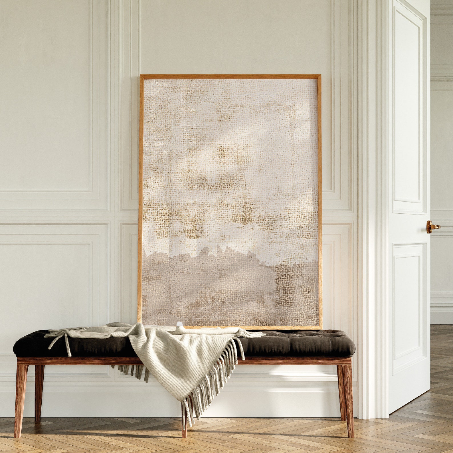 Beige Wabi Sabi Painting Wall Art Beige Handmade Wall Art Oversized ...
