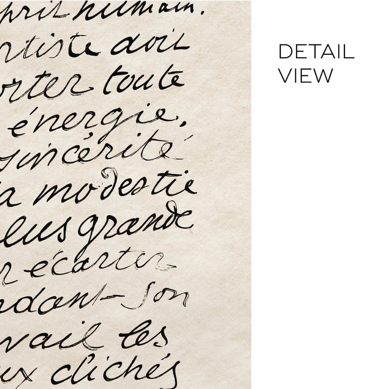 Matisse Verve Quote Print, Vintage Matisse Quote Poster, Black Beige ...