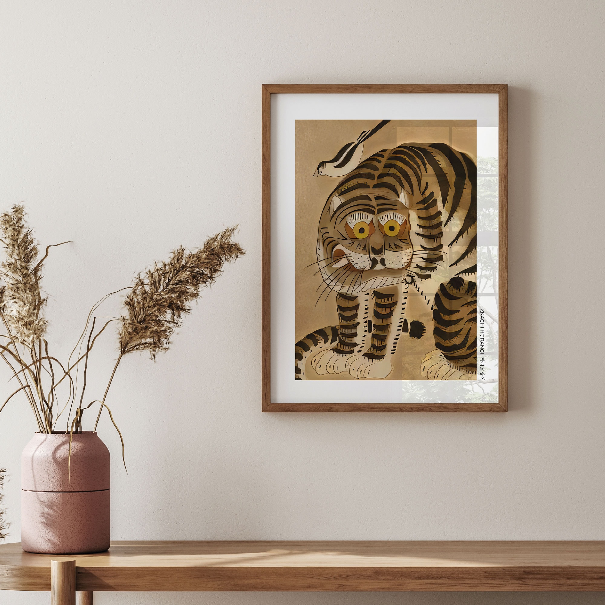 Vintage Korean Tiger Poster Rare Find, Kkachi Horangi Asian Poster ...