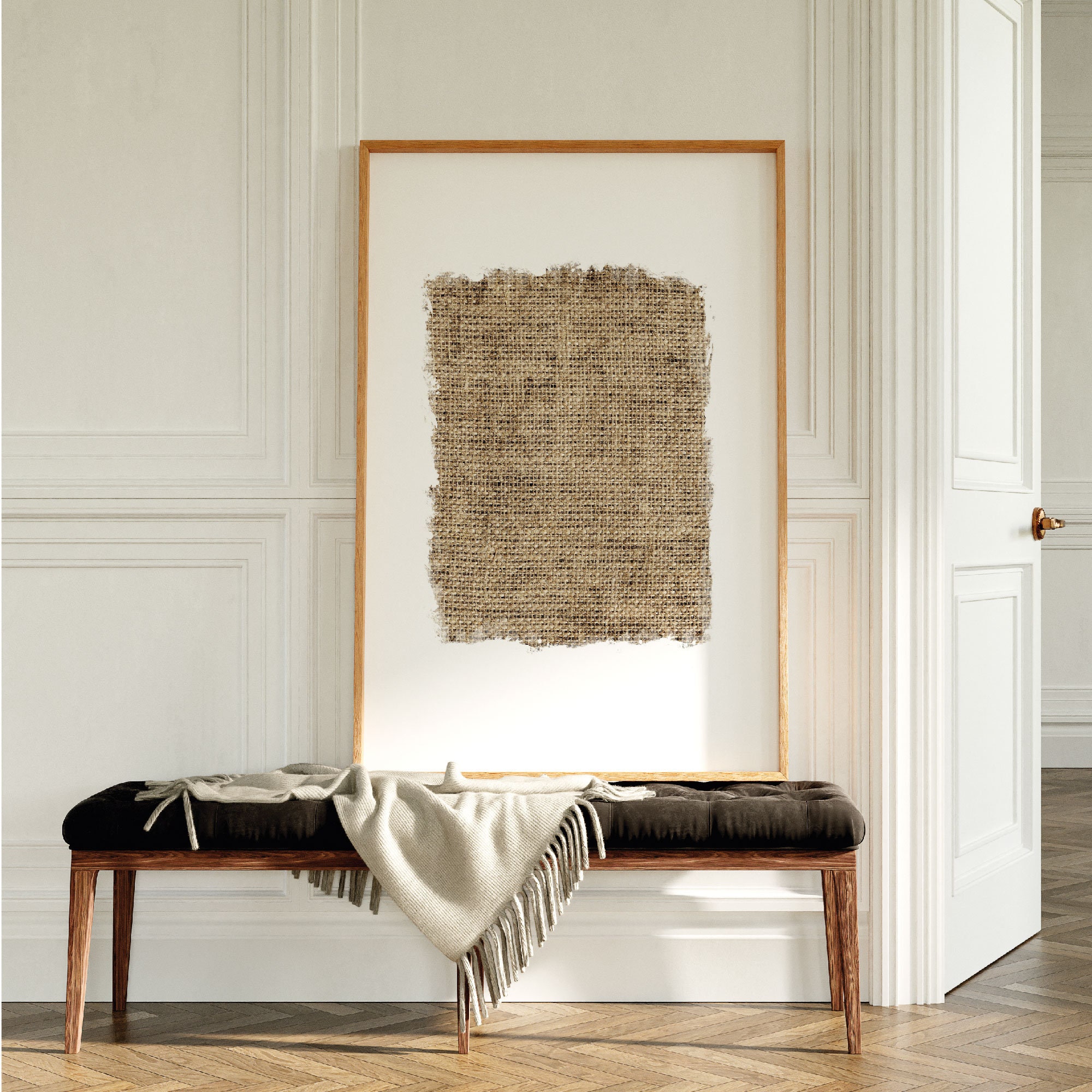 Wabisabi Art, Minimalist Beige Digital Poster, Extra Large Wall Art ...