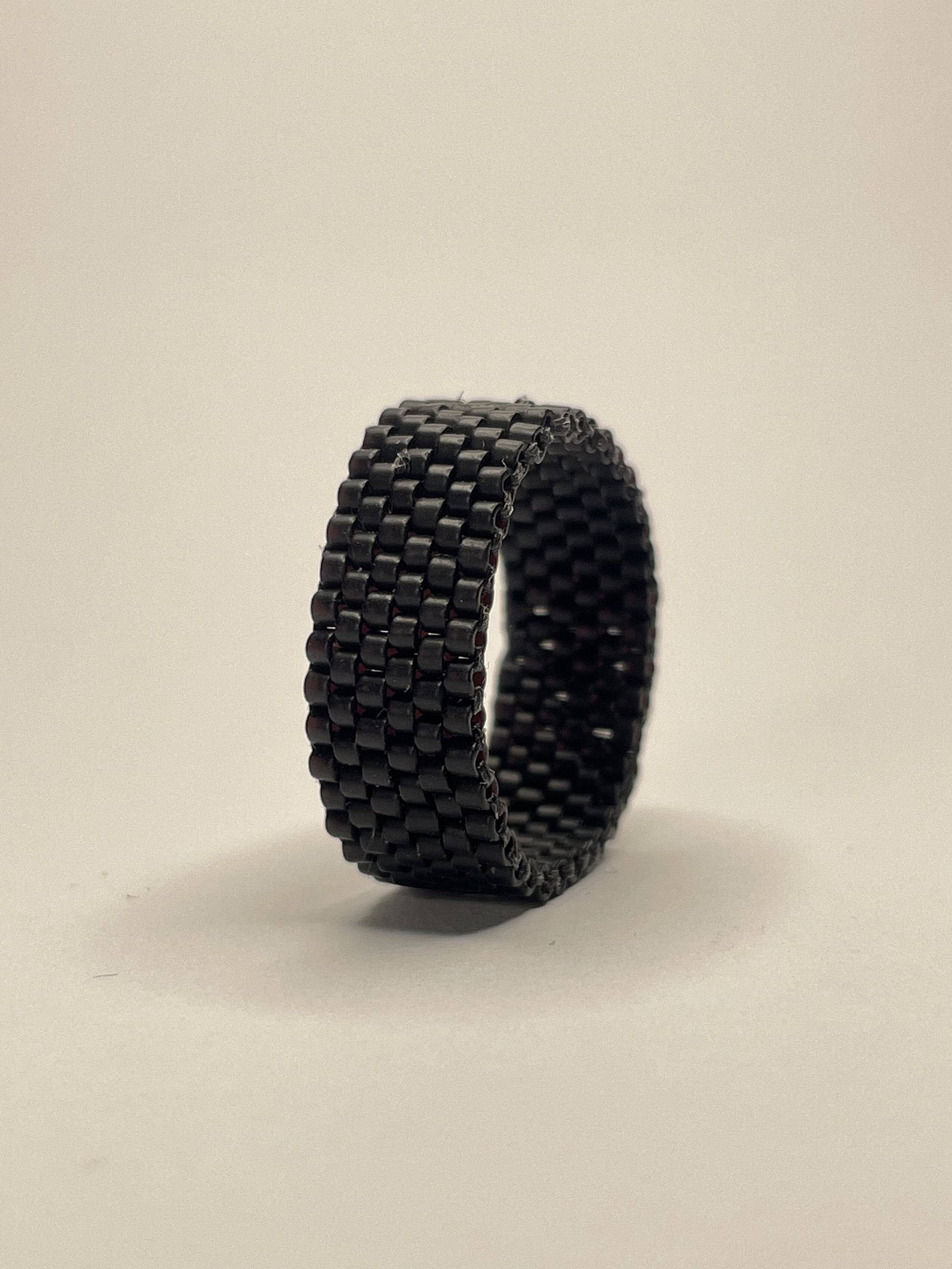 Peyote Ring in Matt Black, Blue and Green - Etsy