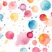 Watercolor Birthday Confetti Clipart, 10 High Quality Watercolor ...
