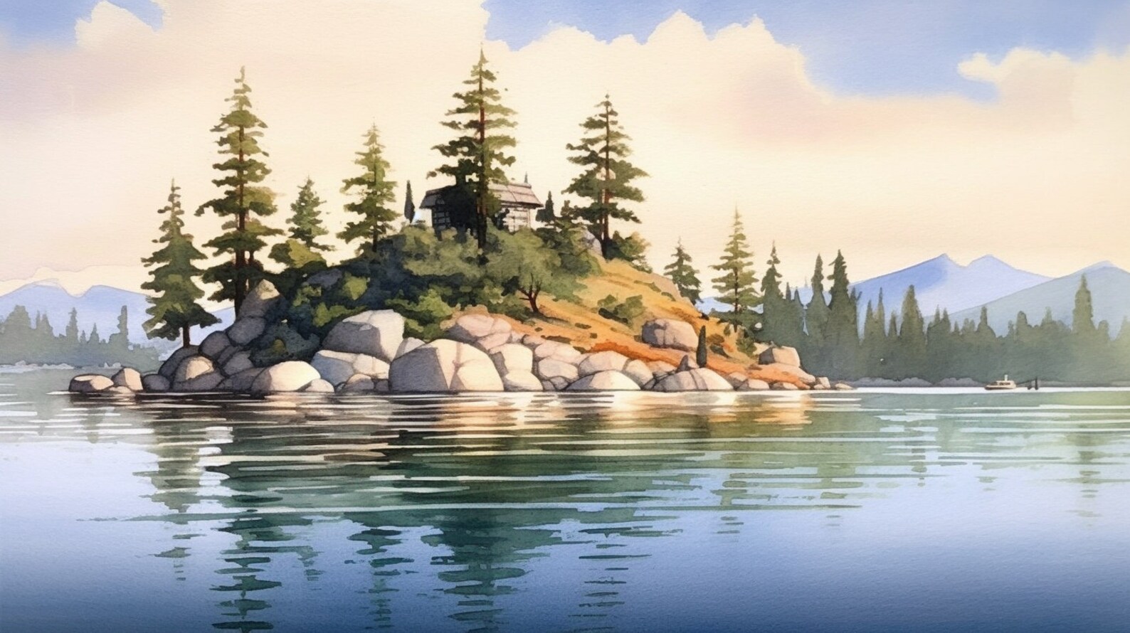 Watercolor Lake Tahoe Clipart, 10 High Quality Lake Tahoe Jpgs, for ...