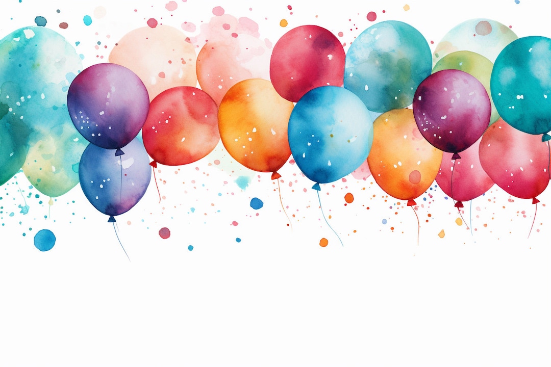 Watercolor Birthday Confetti Clipart, 10 High Quality Watercolor ...