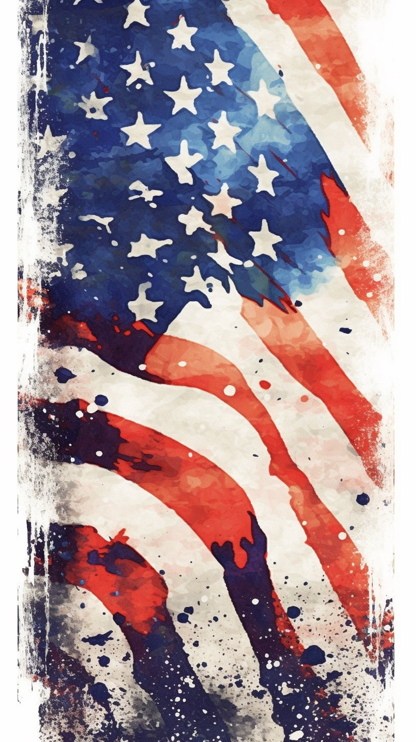 Watercolor Grunge American Flag Clipart, 10 High Quality Grunge ...