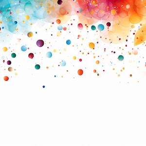 Watercolor Birthday Confetti Clipart, 10 High Quality Watercolor ...