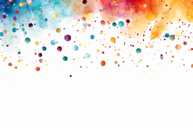Watercolor Birthday Confetti Clipart, 10 High Quality Watercolor ...