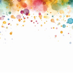 Watercolor Birthday Confetti Clipart, 10 High Quality Watercolor ...