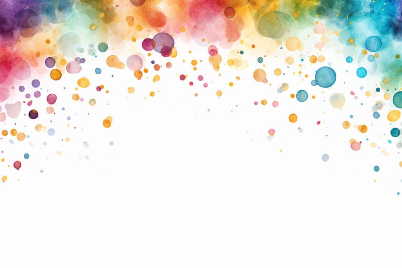 Watercolor Birthday Confetti Clipart, 10 High Quality Watercolor ...