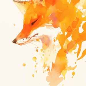 12 JPG Watercolor Fox Clipart – Fiery Forest Animal Art, Digital ...