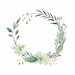 Watercolor Green Floral Wreath Clipart, 12 High Quality Green Floral ...