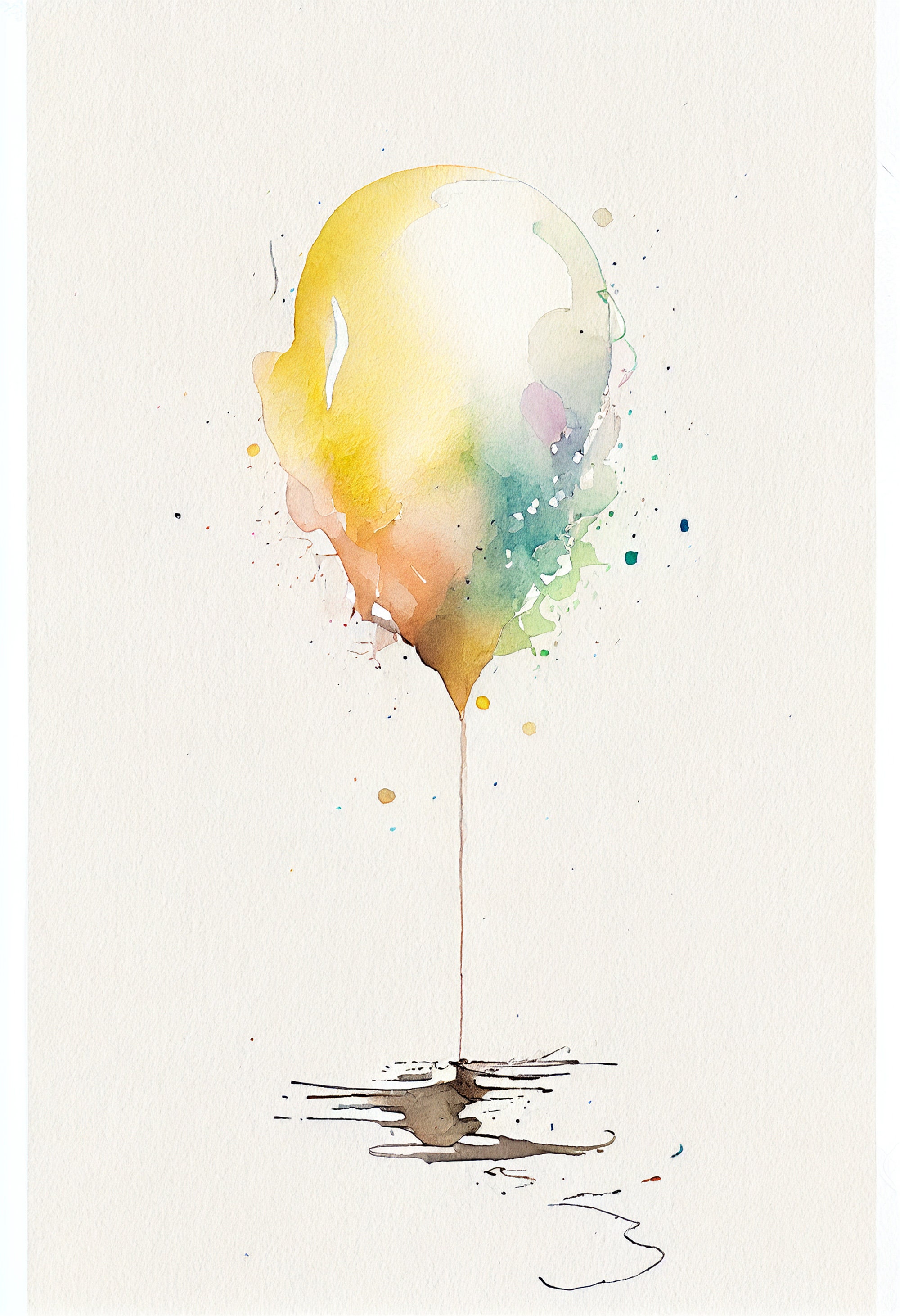 Watercolor Birthday Baloon Clipart, 8 High Quality Watercolor Baloon ...