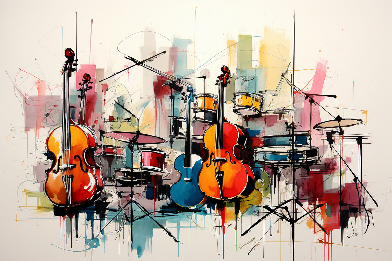 Watercolor Musical Instruments Clipart, 10 High Quality Watercolor ...