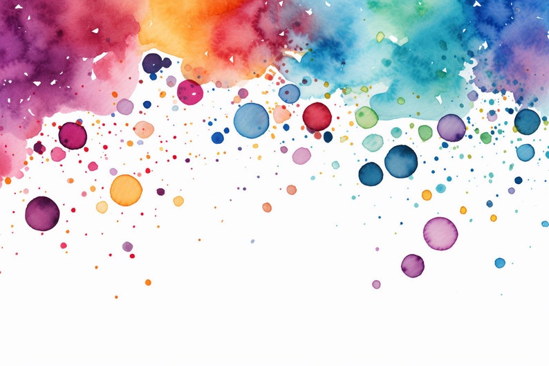 Watercolor Birthday Confetti Clipart, 10 High Quality Watercolor ...