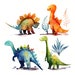 Watercolor Set of Dinosaurs for Children Clipart, 12 High Quality Set ...