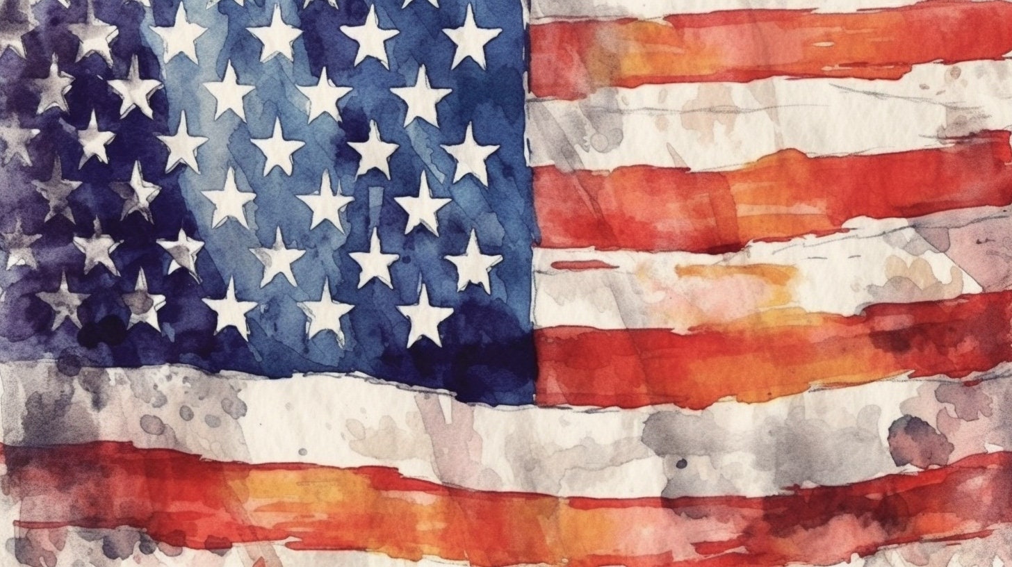 Watercolor Grunge American Flag Clipart, 10 High Quality Grunge ...
