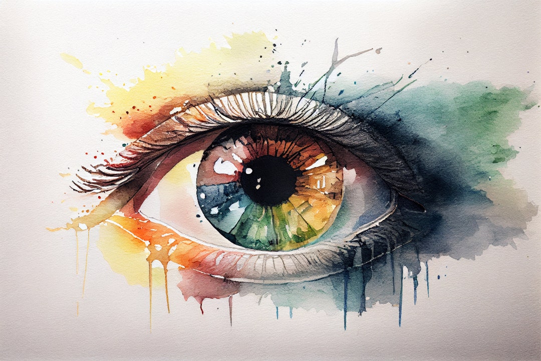 Watercolor Beauty Eye Clipart, 10 High Quality Watercolor Eye Jpgs, for ...