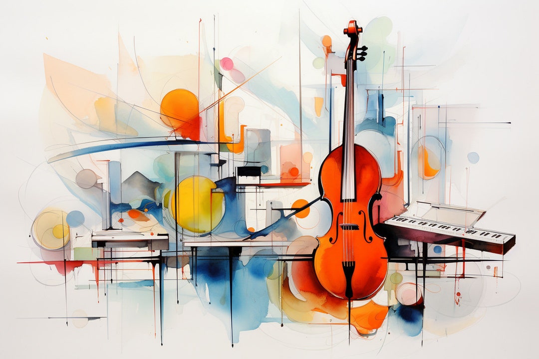 Watercolor Musical Instruments Clipart, 10 High Quality Watercolor ...
