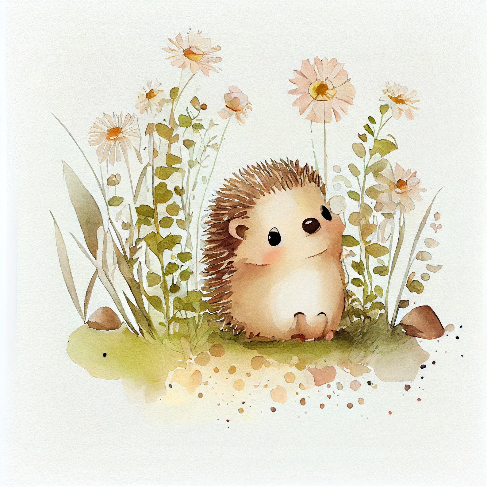 Watercolor Baby Hedgehog Clipart, 11 High Quality Hedgehog Jpgs, for ...