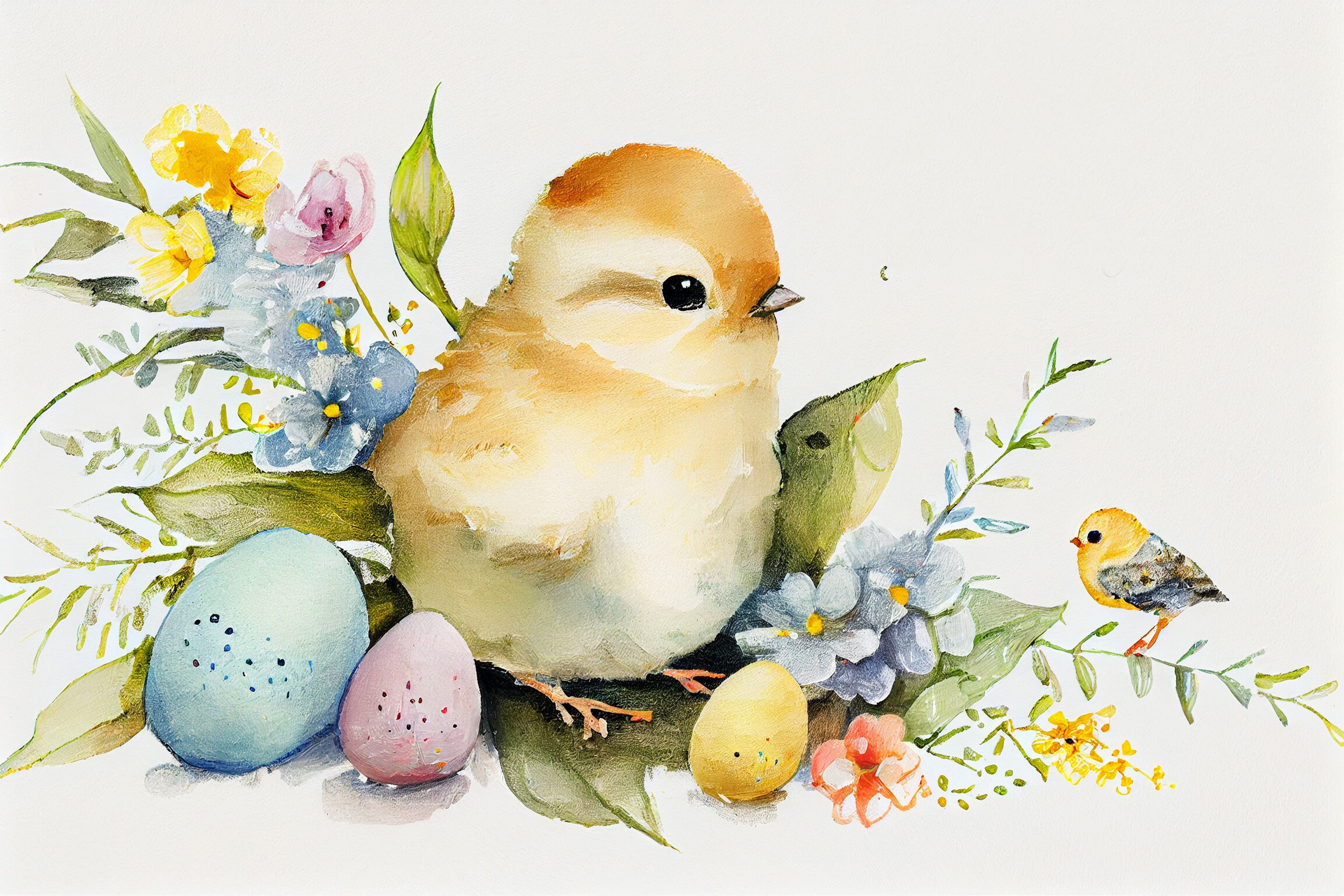 Watercolor Baby Chicken Clipart, 8 High Quality Baby Chicken Easter ...