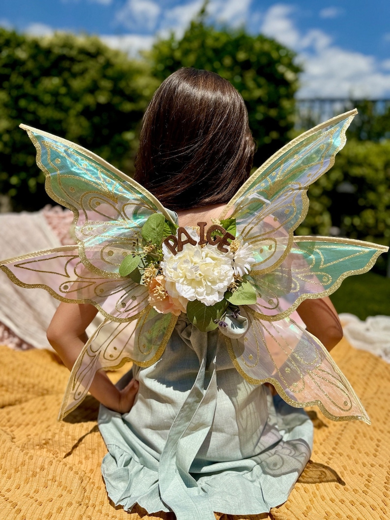 Custom Floral Fairy Wings: Personalized Costume, Adjustable Straps - Etsy