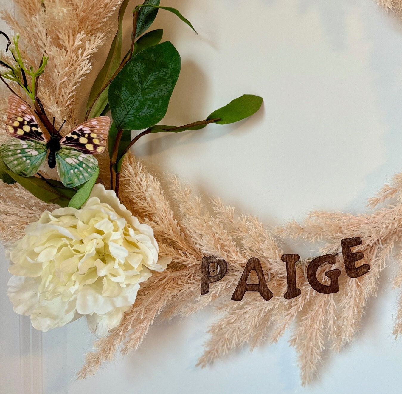 Wood Letters Custom Name Wreath Letters to Personalized Flower ...