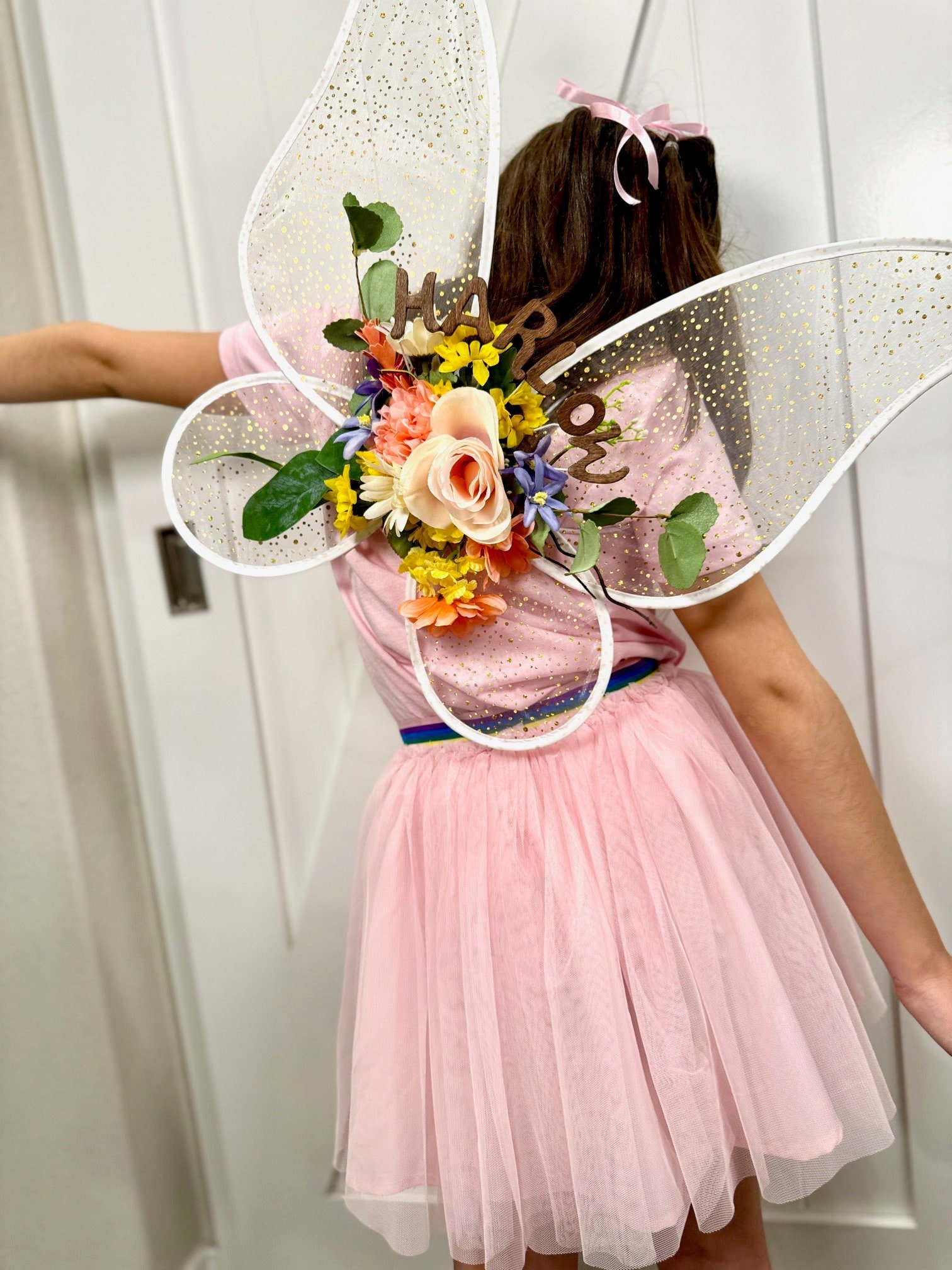 Girls Floral Fairy Wings Dress up Custom Handmade Fairy Wings for Kids ...