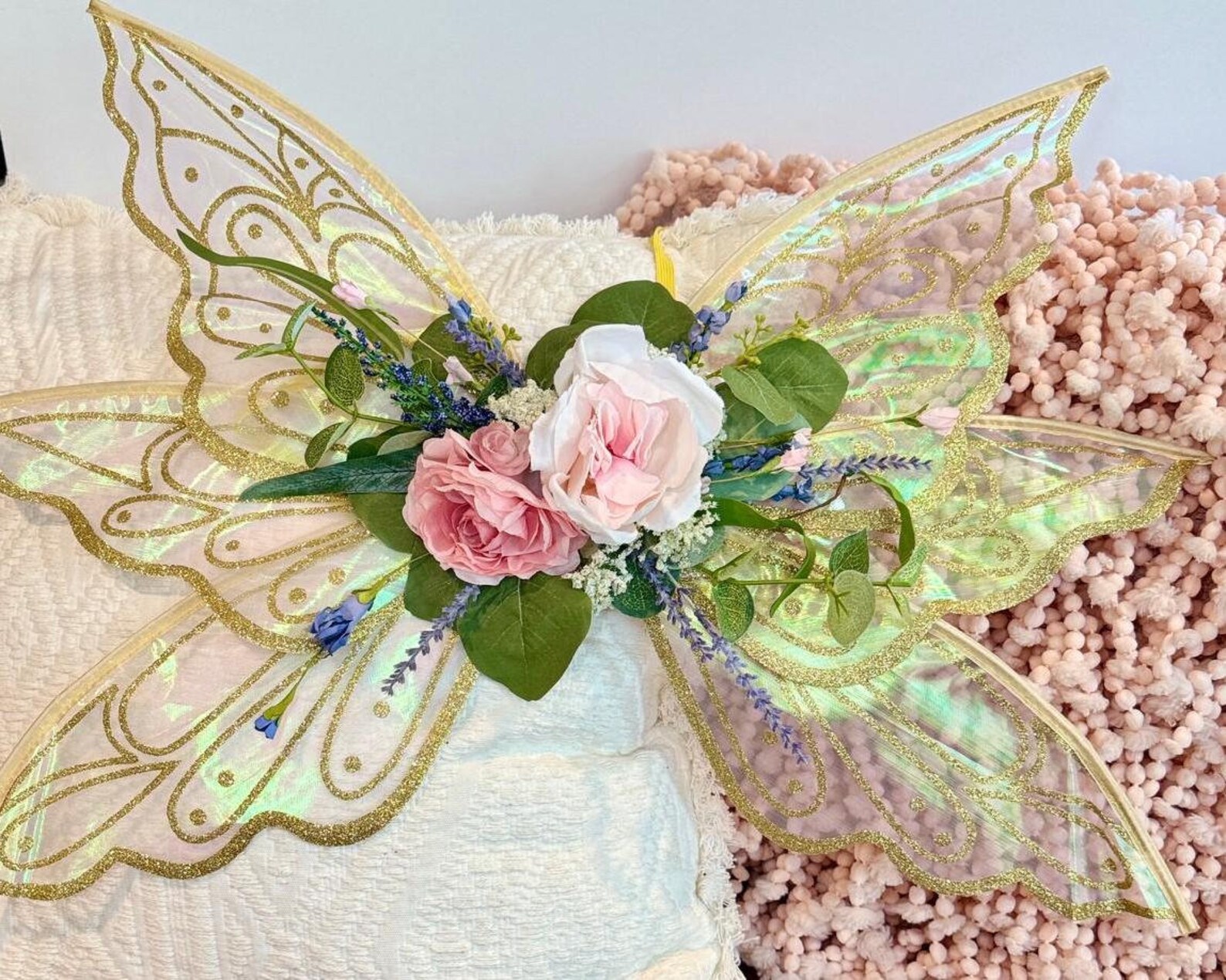 Custom Floral Fairy Wings: Personalized Costume, Adjustable Straps - Etsy