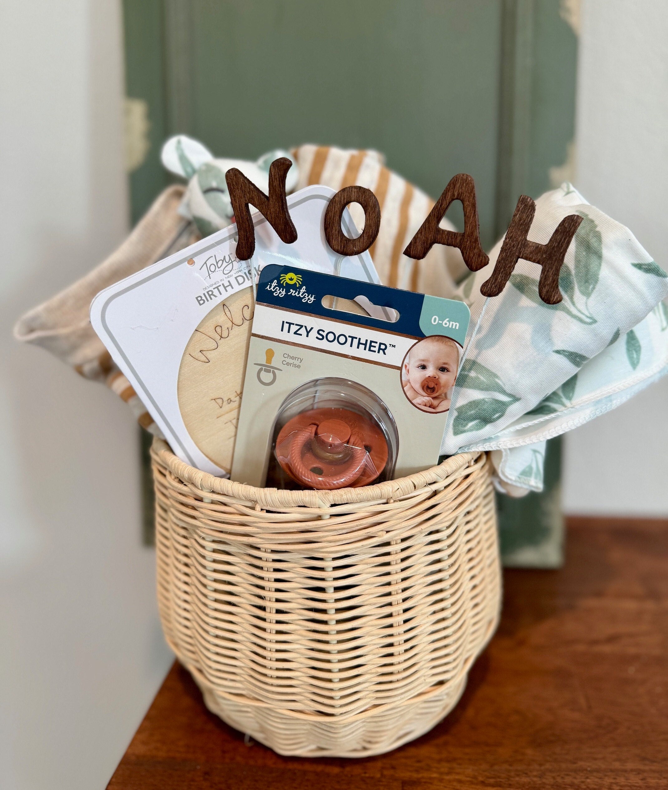 Custom Kids Name Letters Valentines Day Gift Basket for Kids Small Wood ...