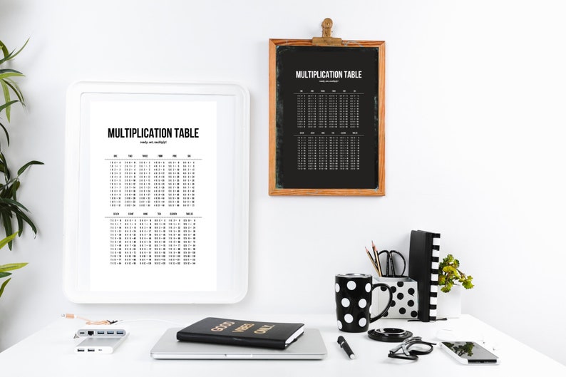 Multiplication Table Chart Poster digital Download Study Guide ...