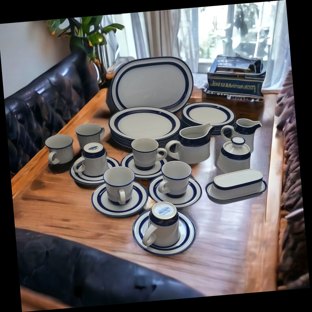 28 Piece Vintage Noritake Genuine Primastone Stoneware Fjord Set ...
