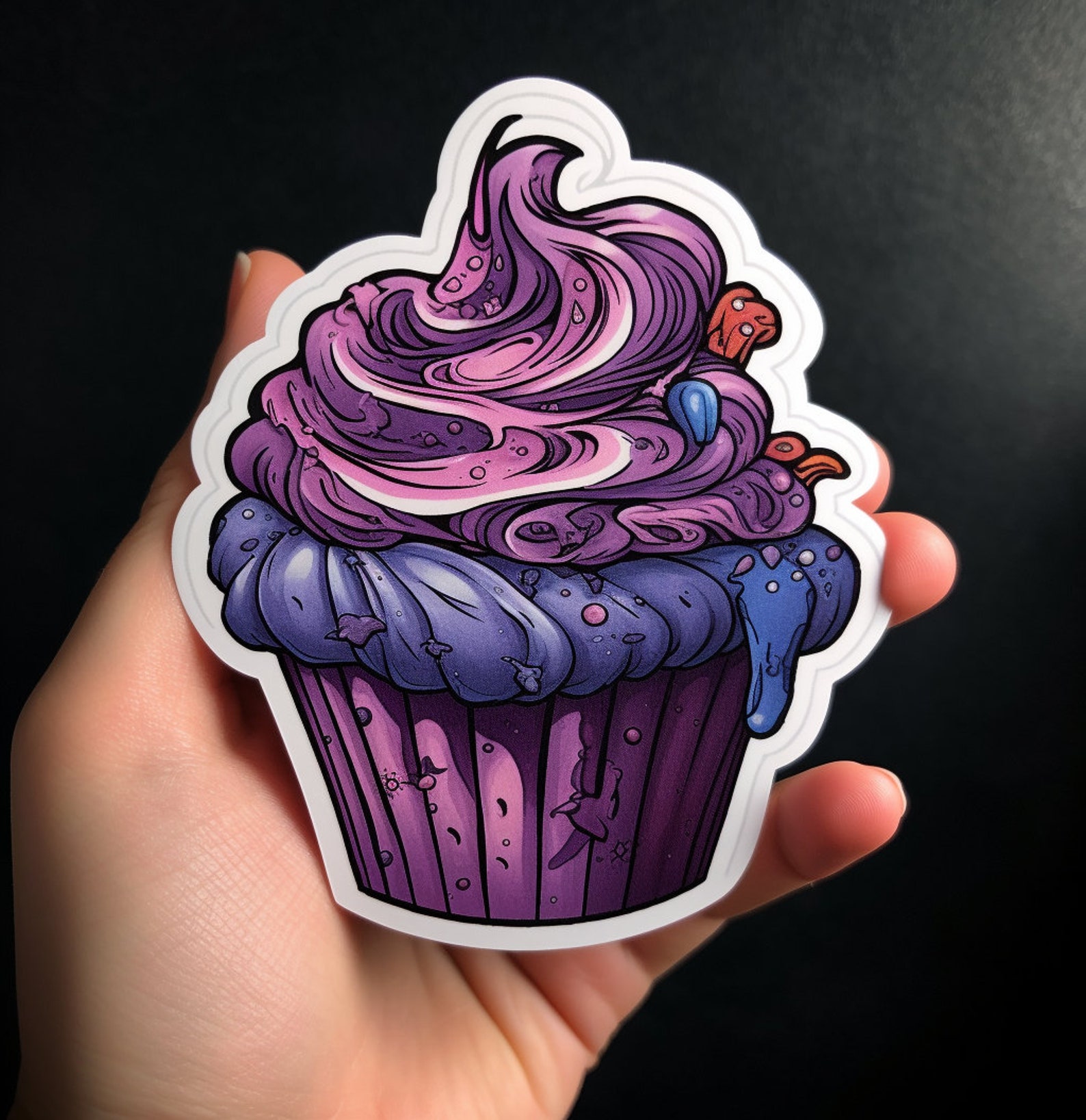 Colorful Cupcake PNG Stickers, Sticker Png Bundle, Printable Stickers ...