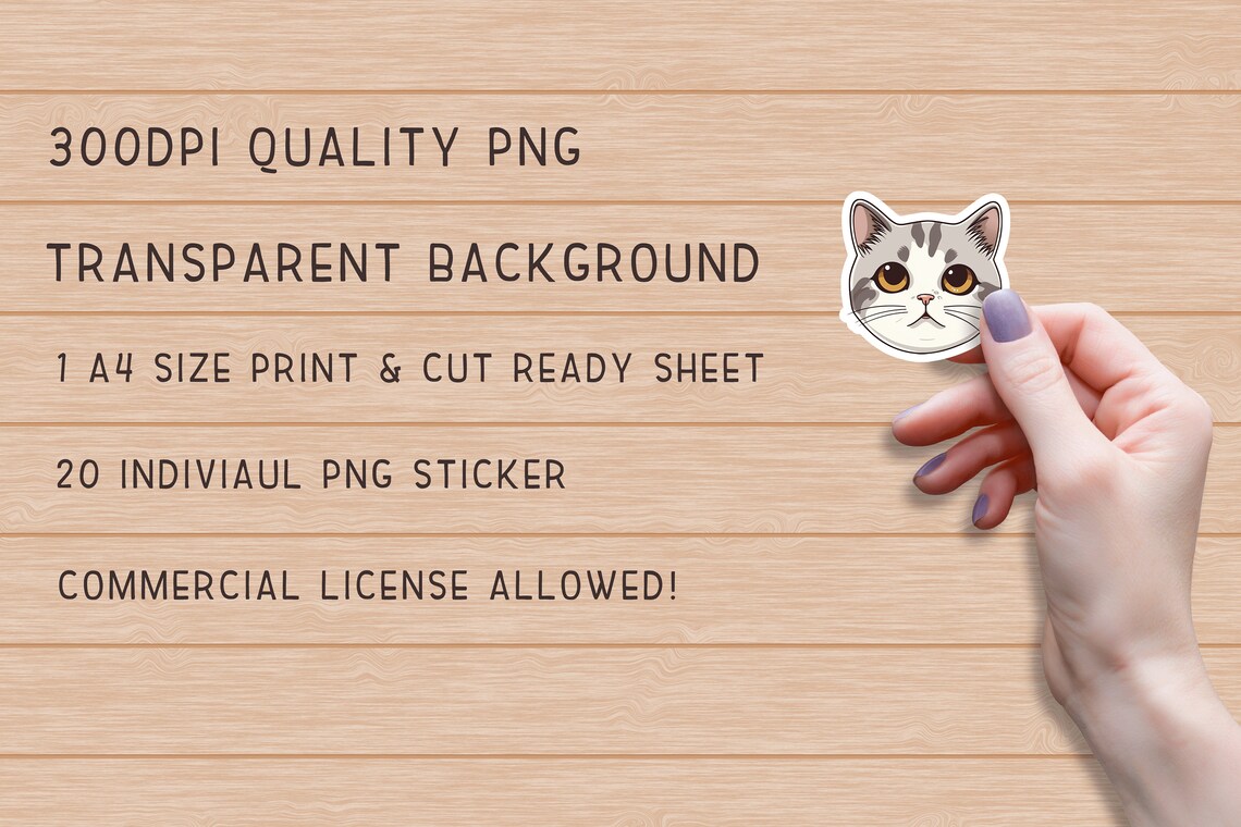 20 Cat Faces Clipart, Cats Clipart, Kawaii Png, Cat Clipart, Cats Art ...