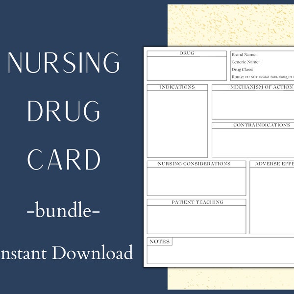 Nursing Drug Cards - Etsy