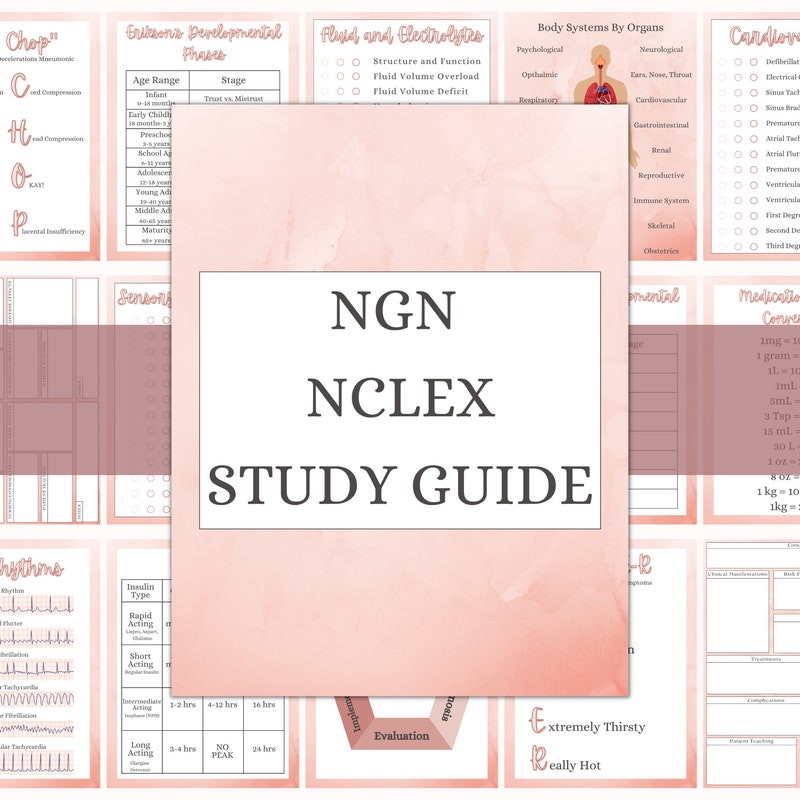 Nursing Study Guides - Etsy